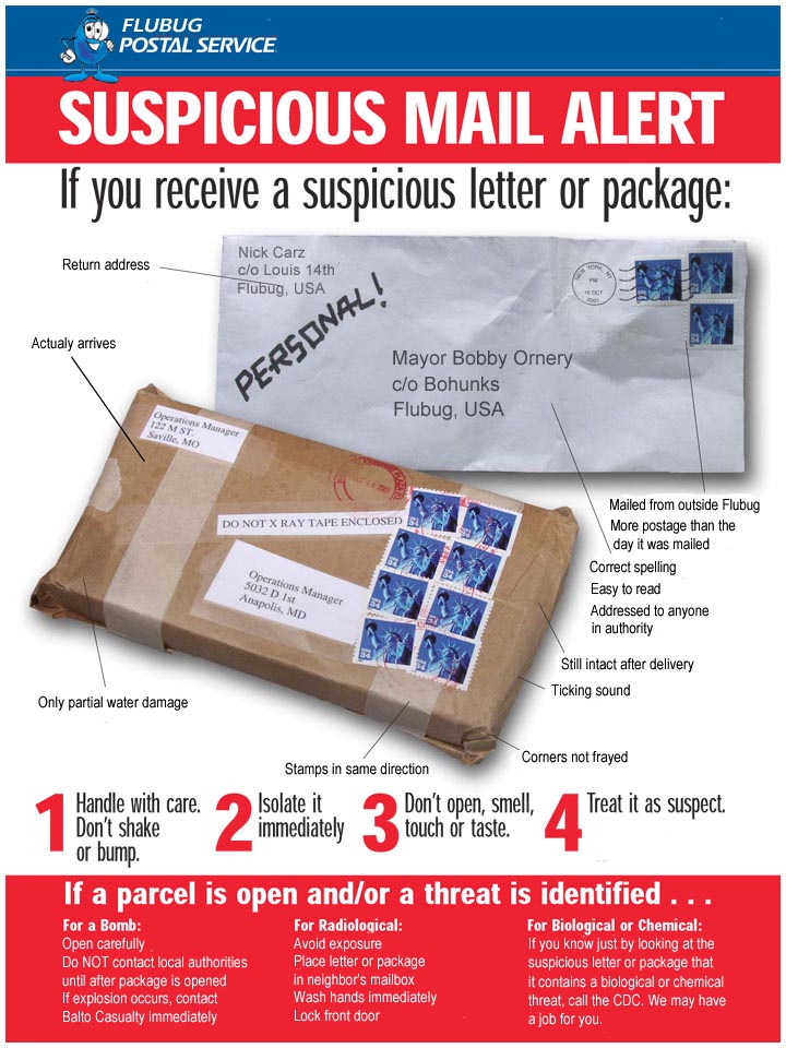Suspicious Mail Alert | The Flubug Bugle